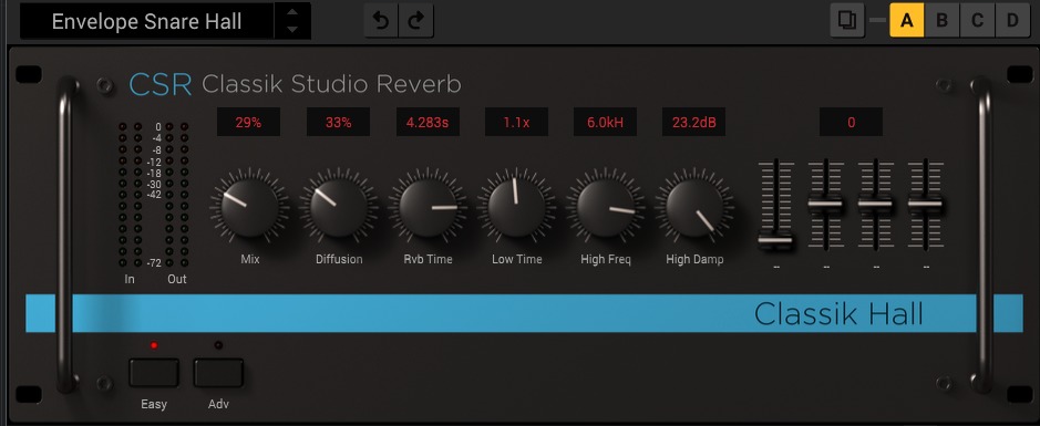 手持ちのリバーブプラグインの聴き比べ（ WAVES:TrueVerb、Renaissance Reverb IKMarutimedelia ...